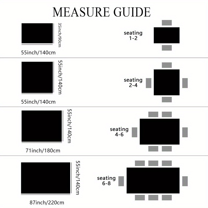 Wedding table size guide | Honestweddingadvice.com