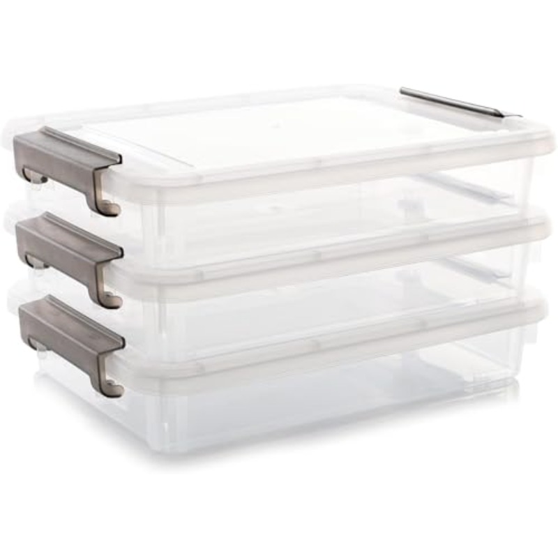 latching storage bins sold on Temu United States