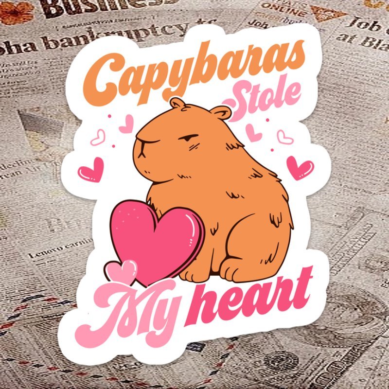 Capybara Box Youlianba 50Pcs Animal Stickers PVC Waterproof Various ...