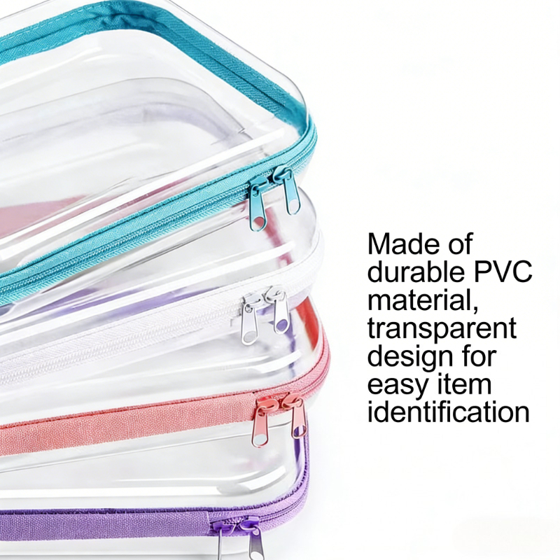clear hard shell zipper case sold on Temu United States
