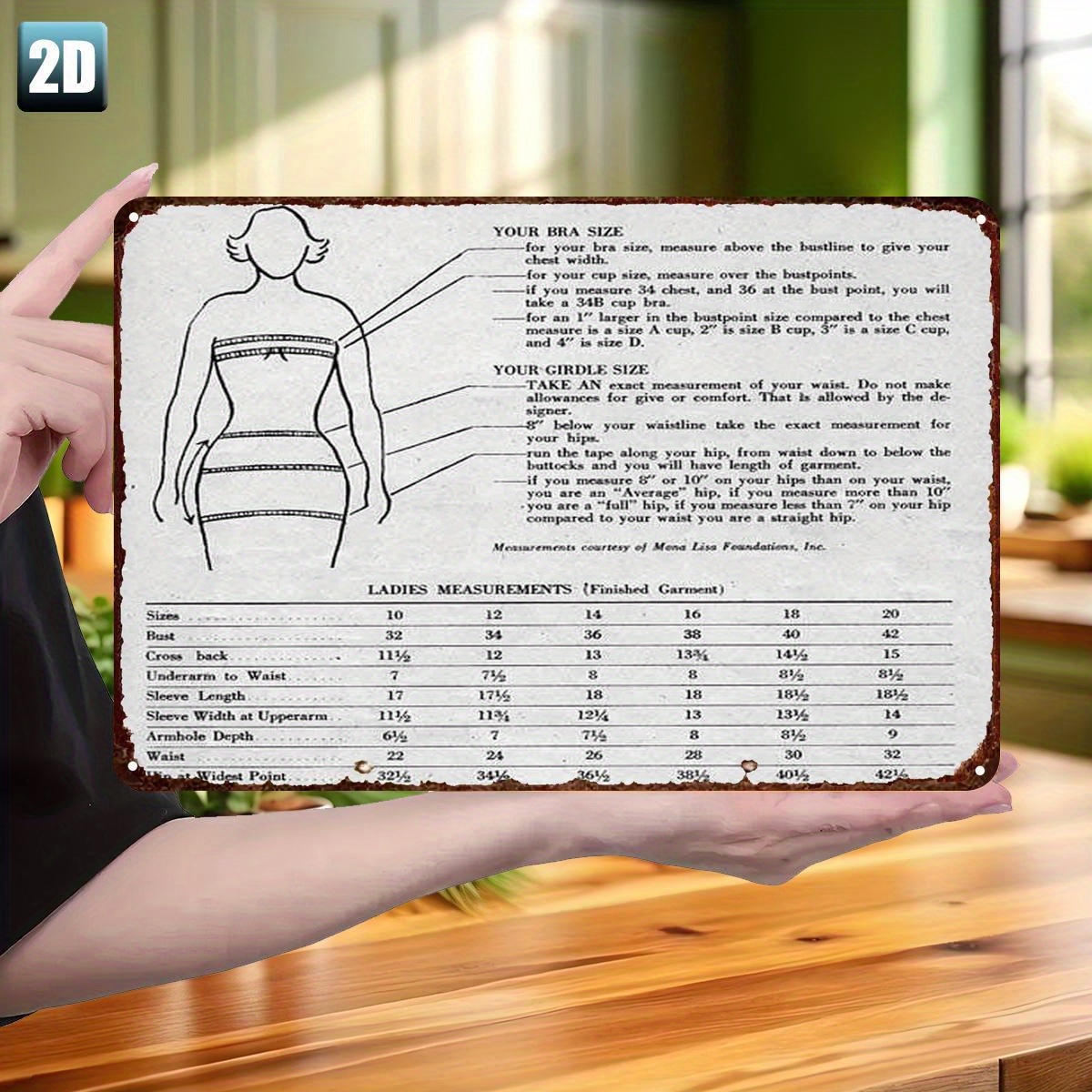 clothing size chart sold on Temu United States