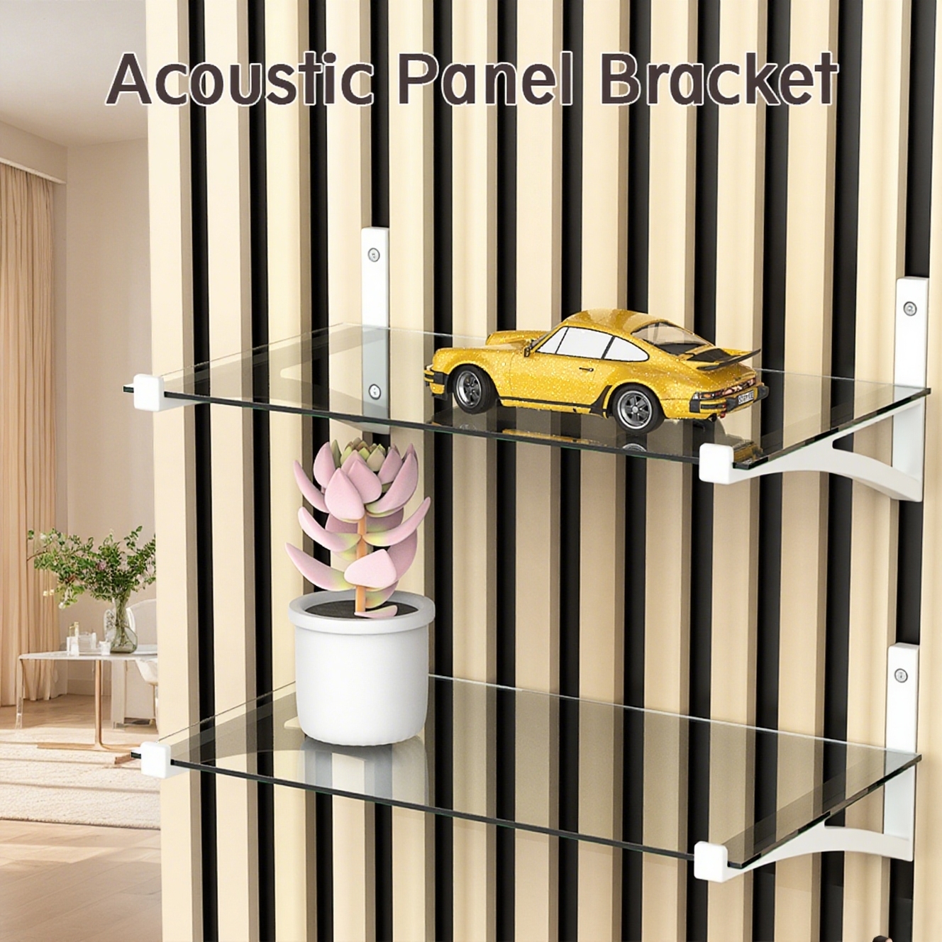 glass shelf holder sold on Temu United States