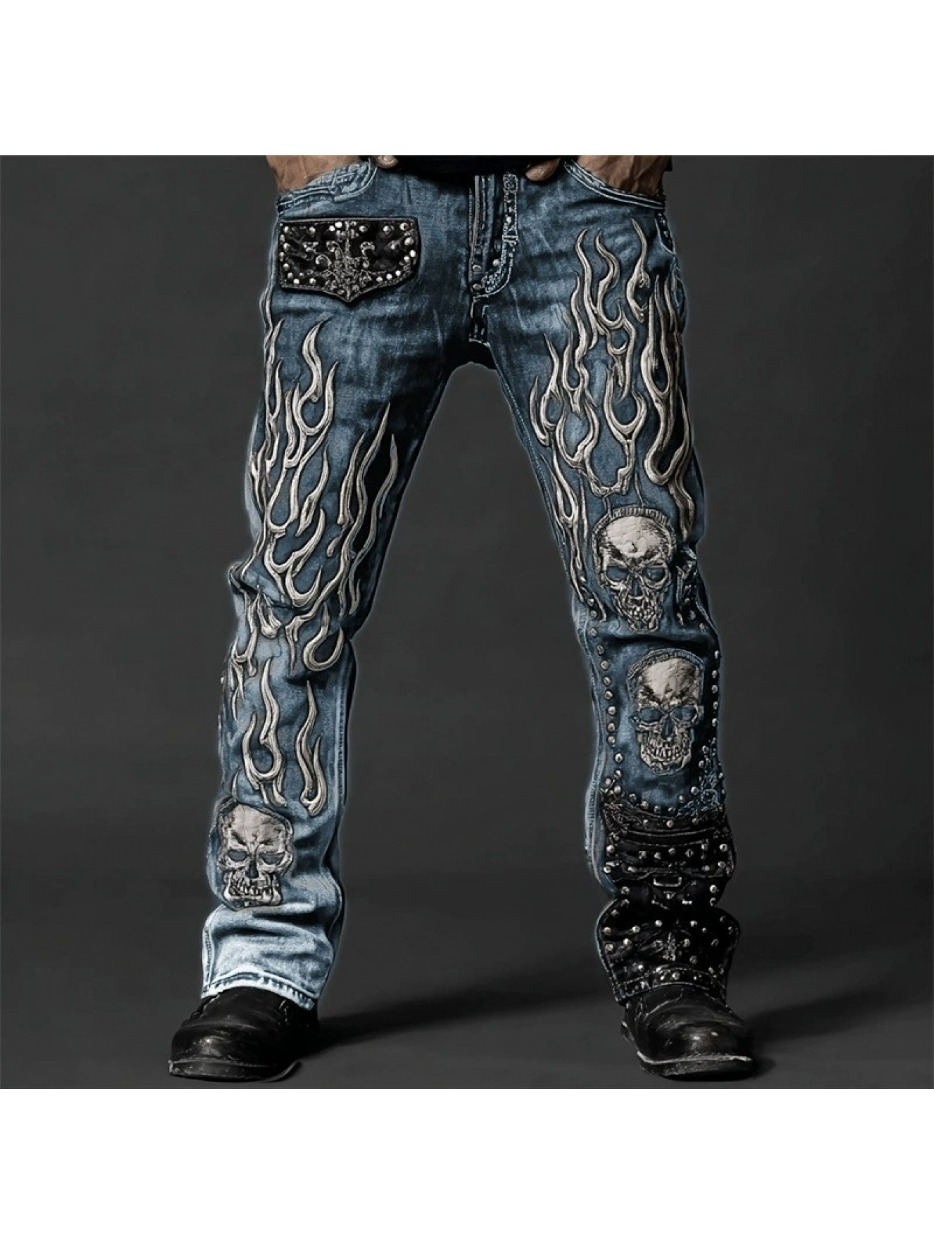 pants with patches sold on Temu United States
