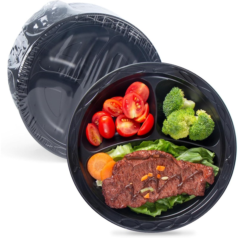 dinner plates with compartments sold on Temu United States