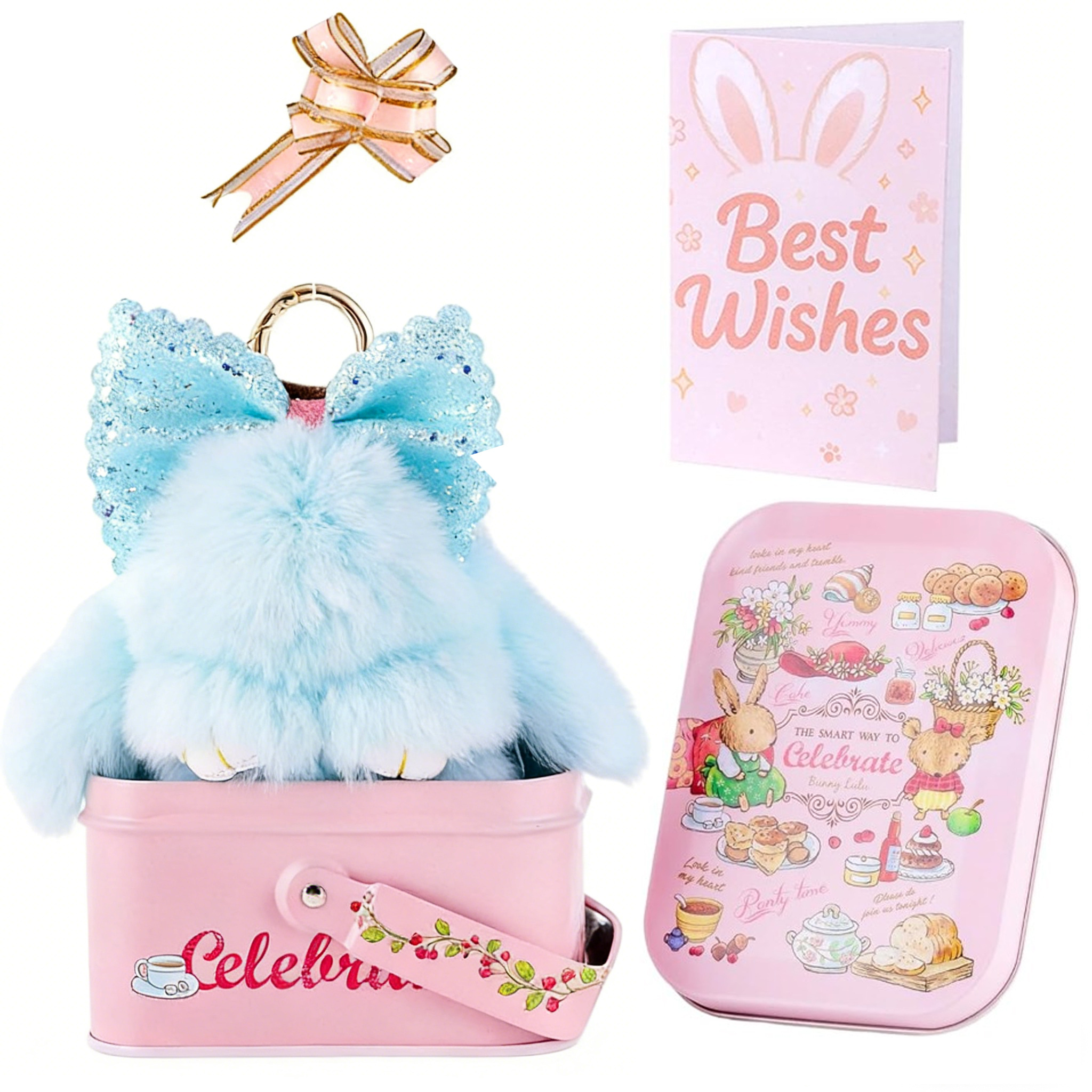 bunny keychain sold on Temu United States