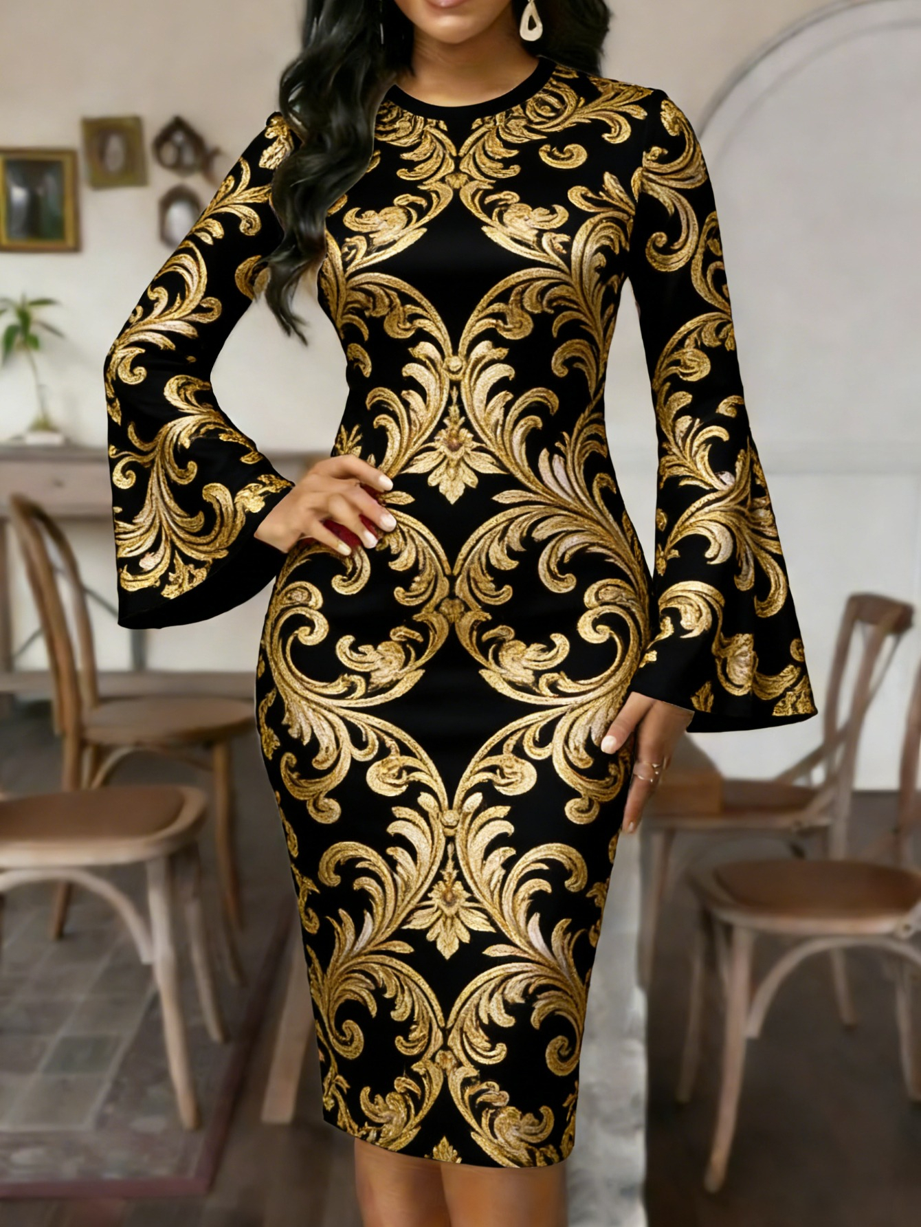 floral print dresses sold on Temu United States