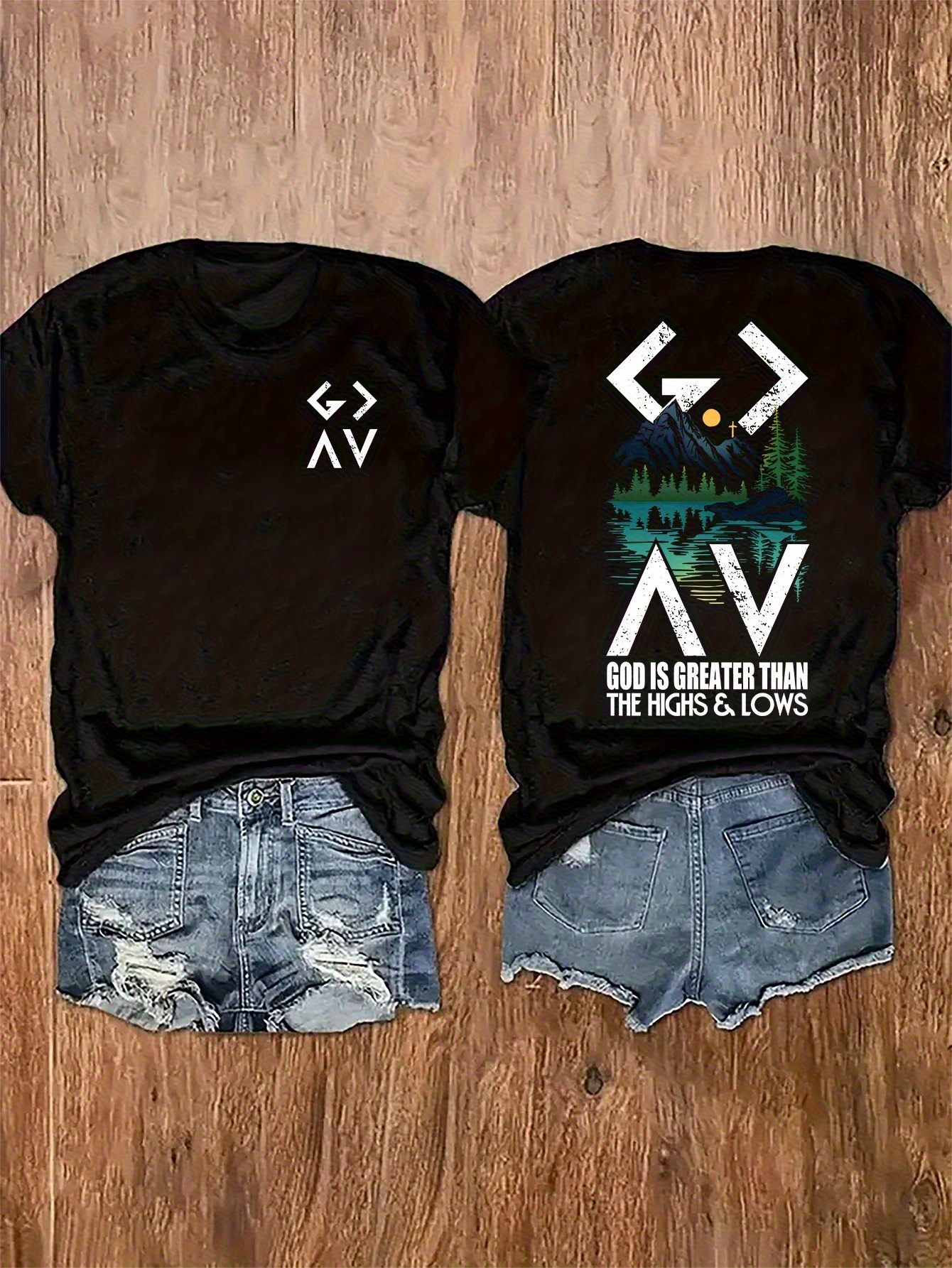 faith shirts sold on Temu United States