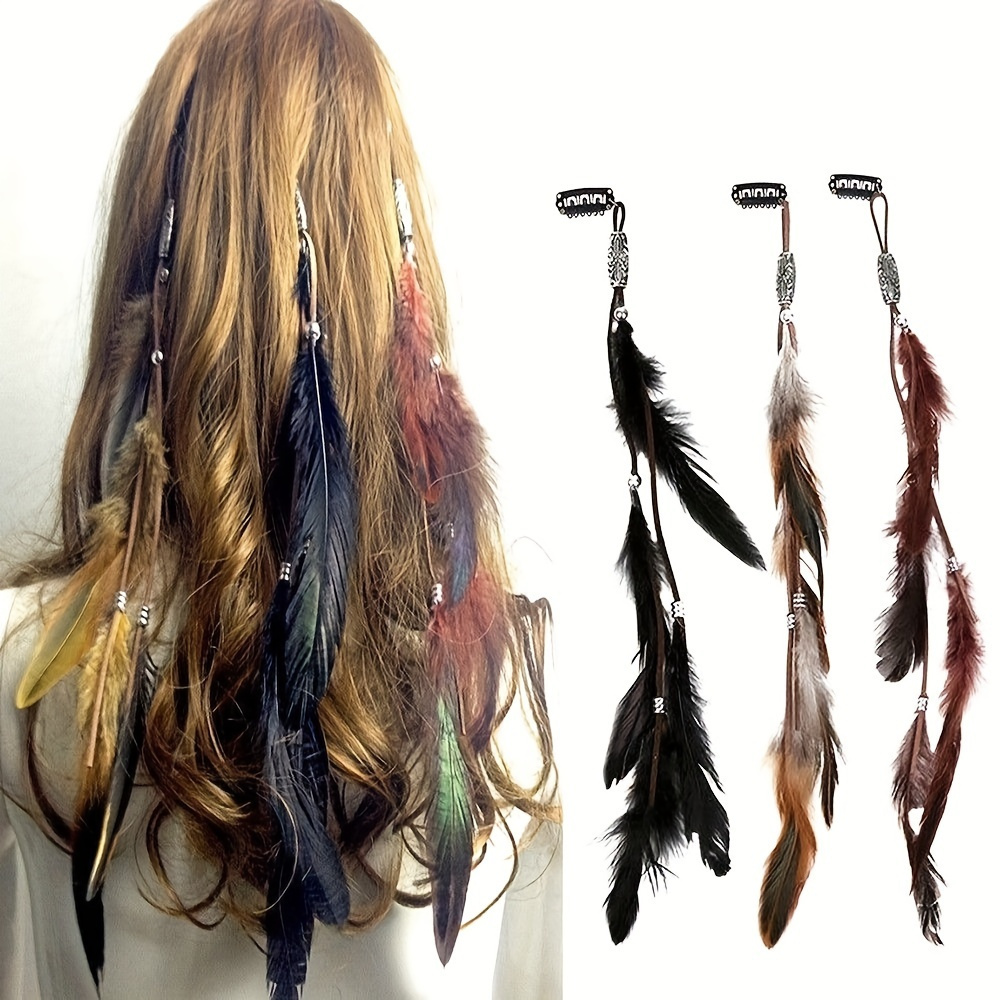 feathers for hair sold on Temu United States