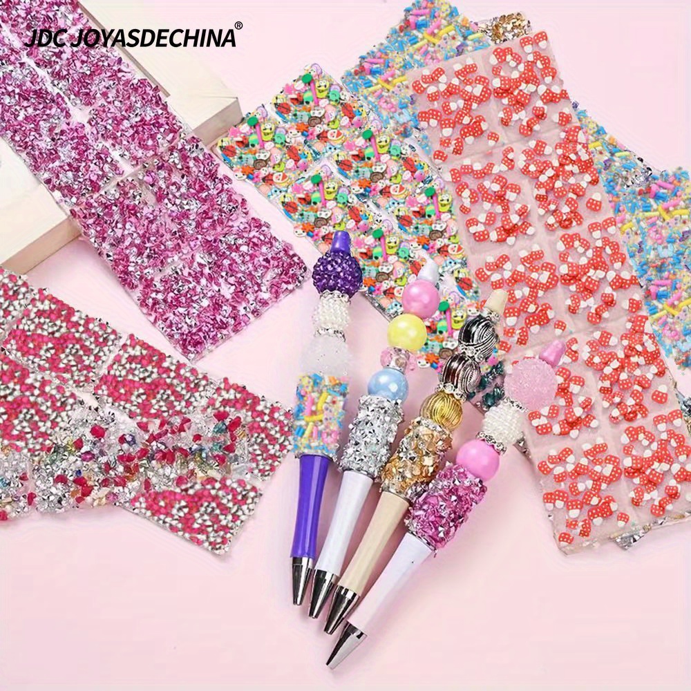 Pens Bulk 24-Pack DIY Beadable Pens 4-in-1 Multicolor | Transparent ...