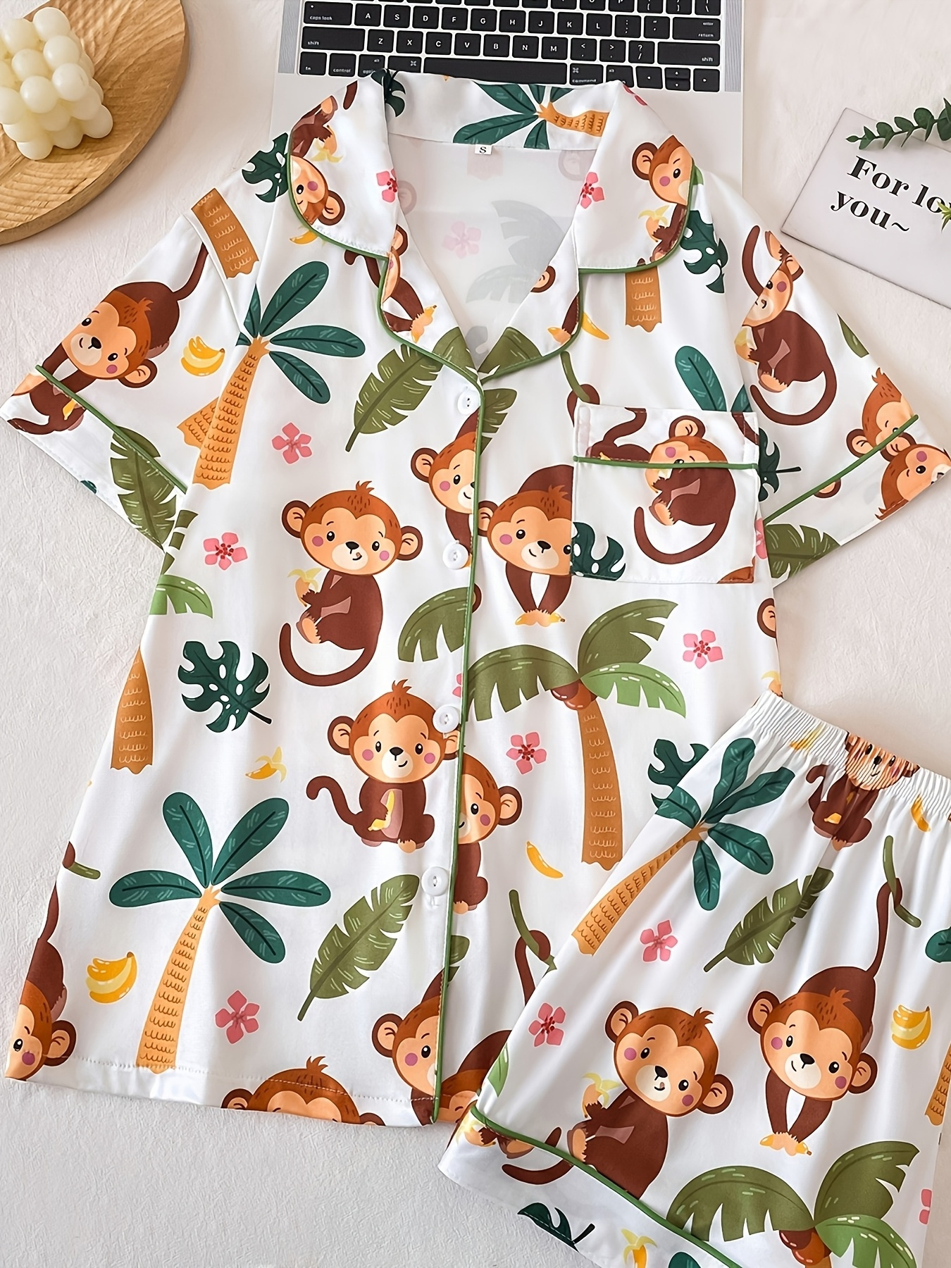 monkey pajamas sold on Temu United States
