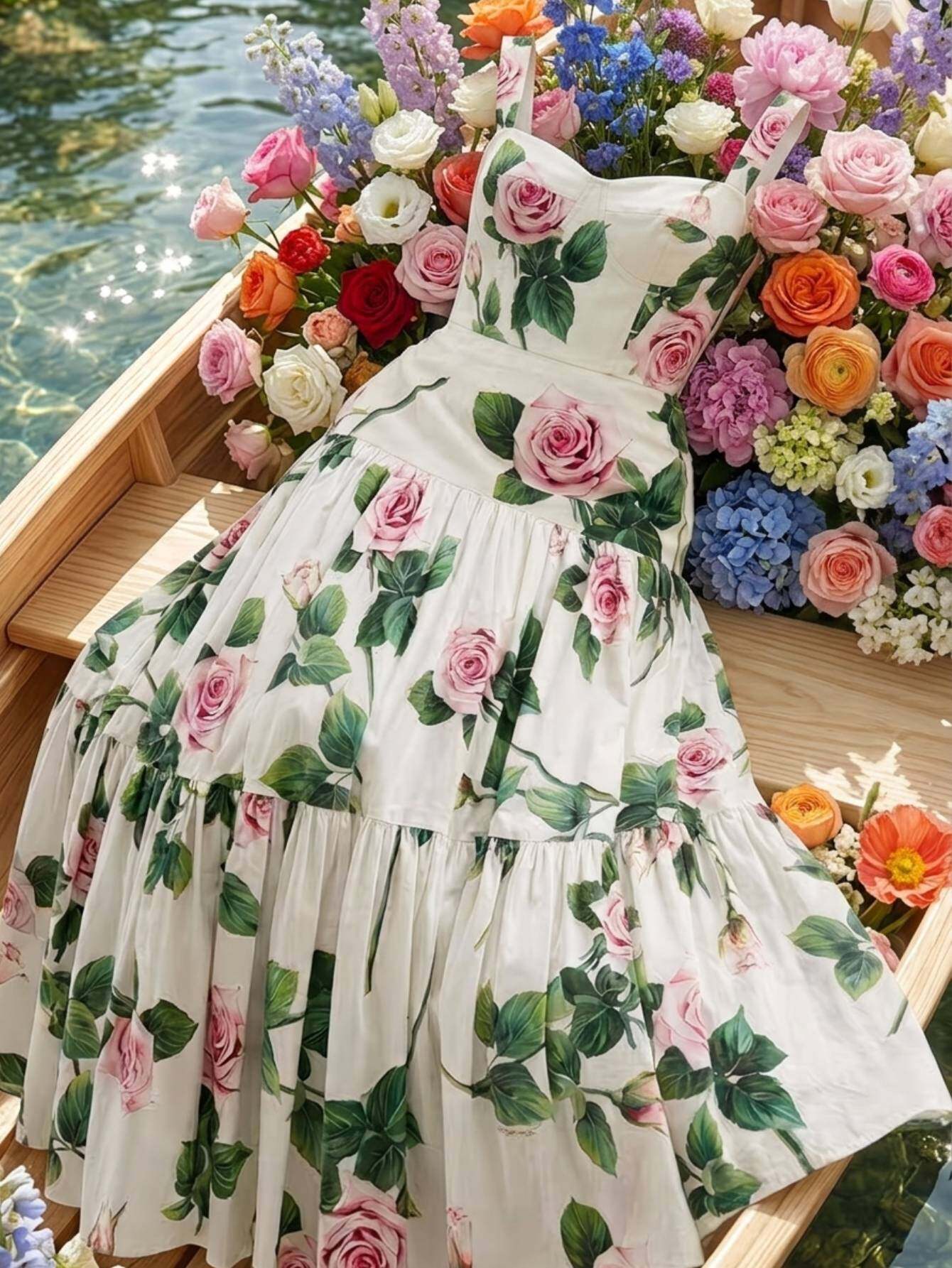 rose dresses sold on Temu United States