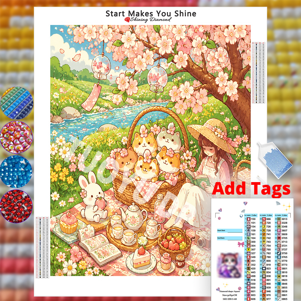 diamond painting kits sold on Temu Canada