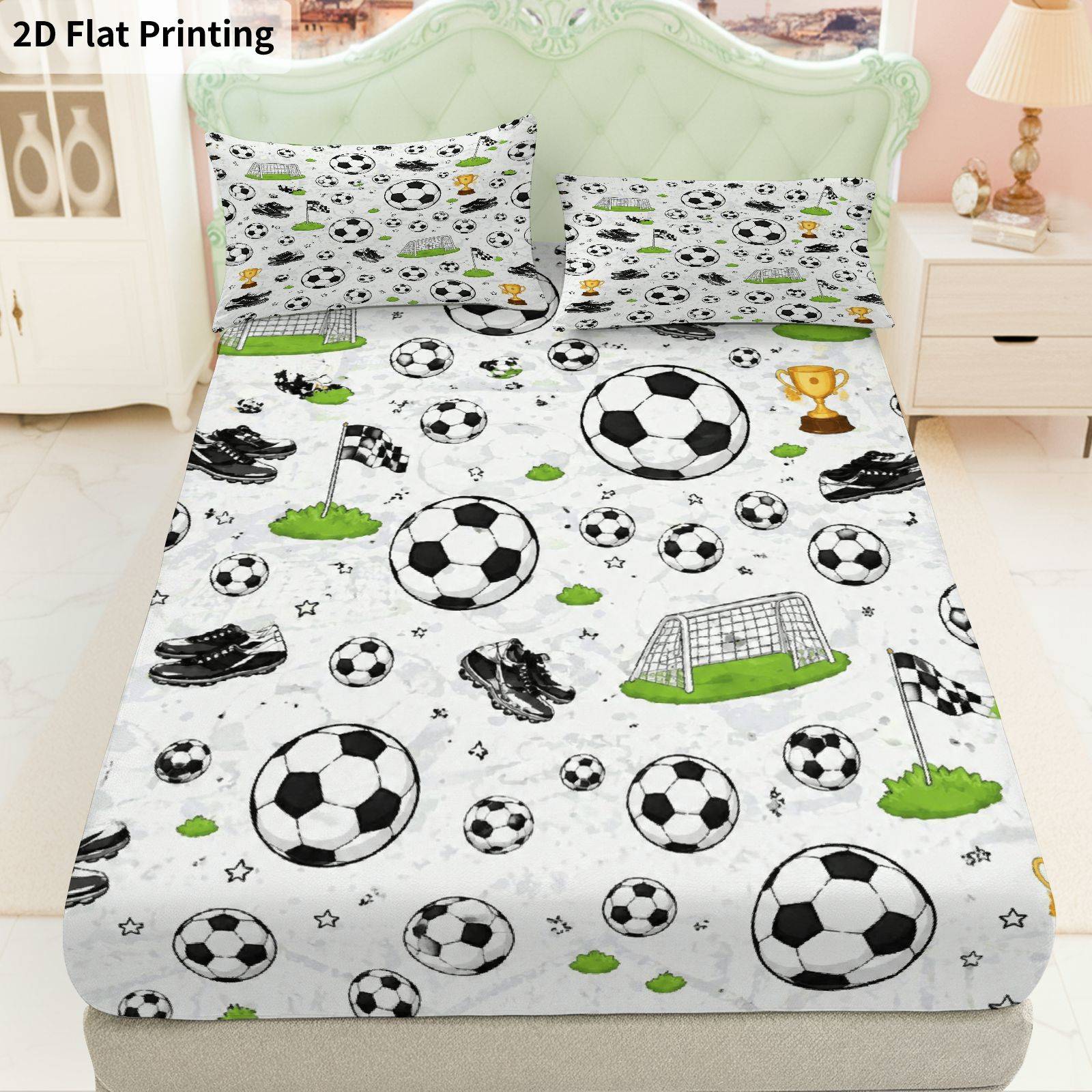 soccer bedding sold on Temu Australia