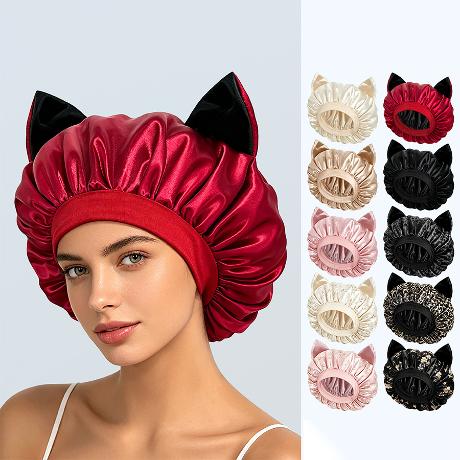 satin silk hair bonnet sold on Temu United States