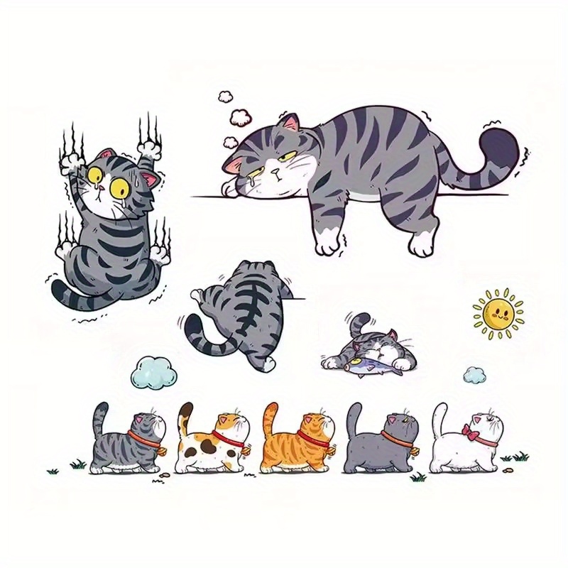 cats stickers sold on Temu United States