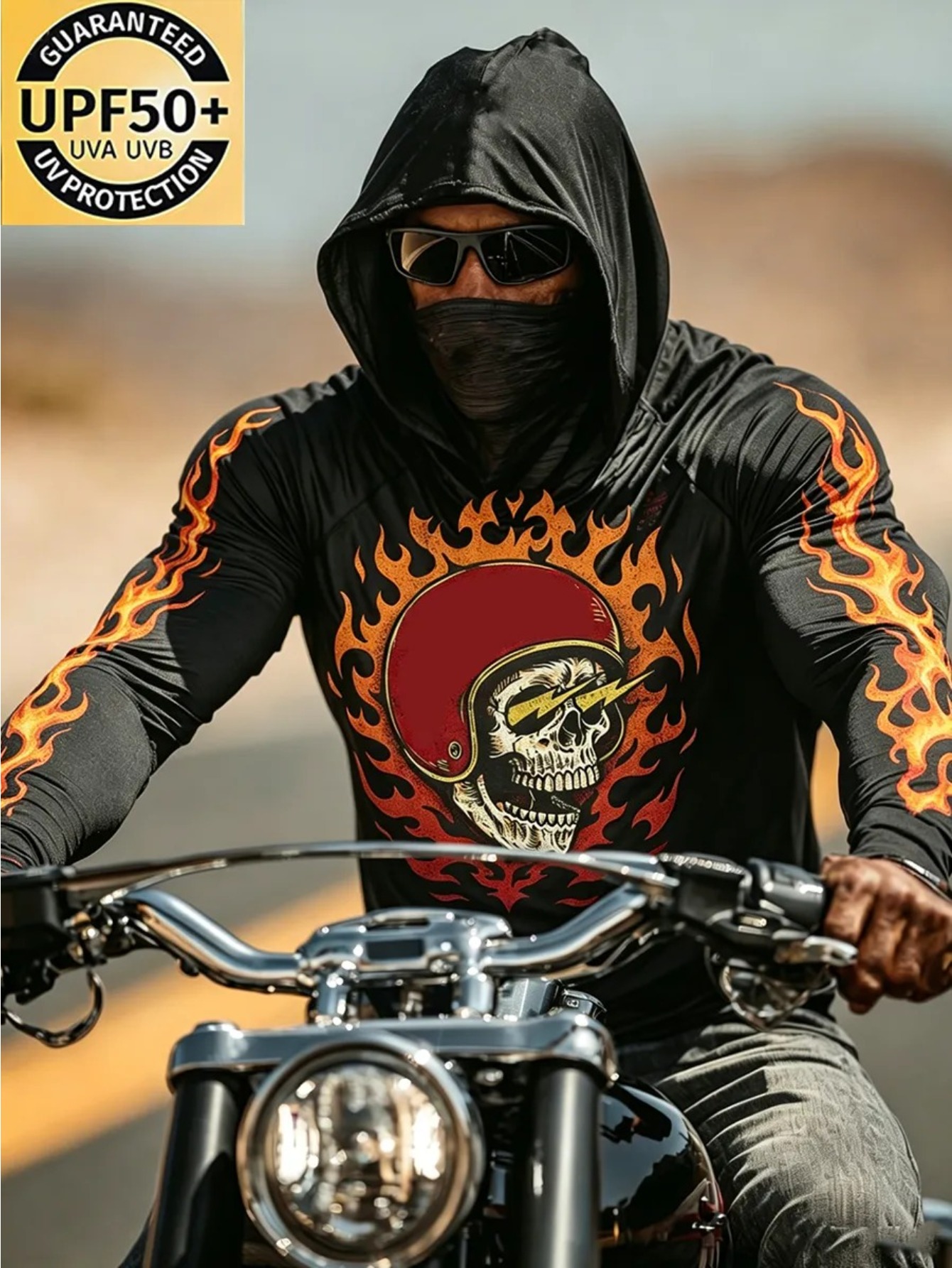 hoodie with built in mask sold on Temu United States