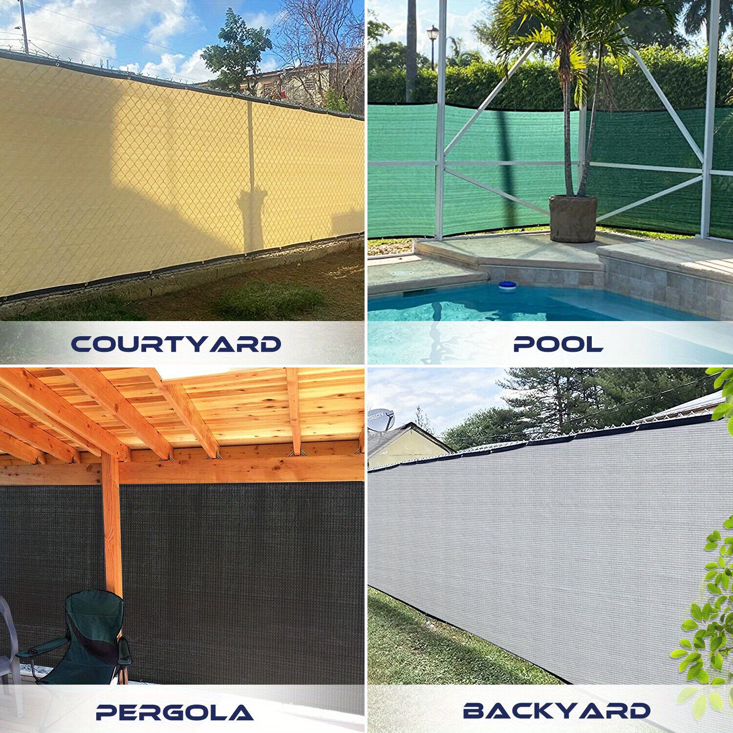 6' X 50' Privacy Screen Backyard Fabric Mesh - Temu