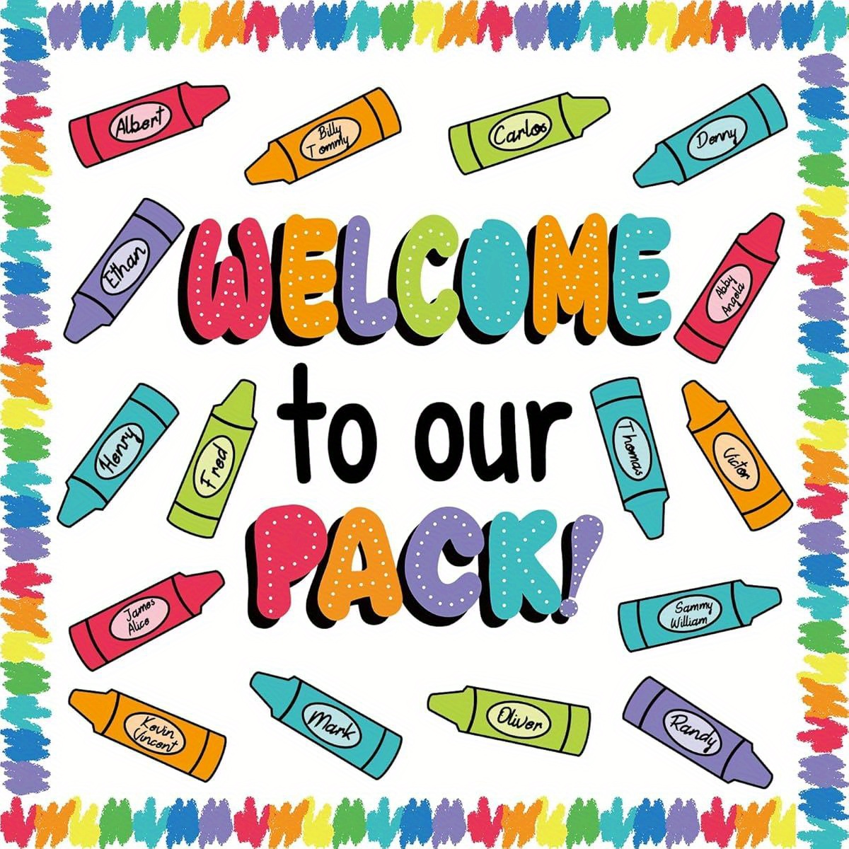 Crayons Bulk For Classroom Welcome Back To School Bulletin Board ...
