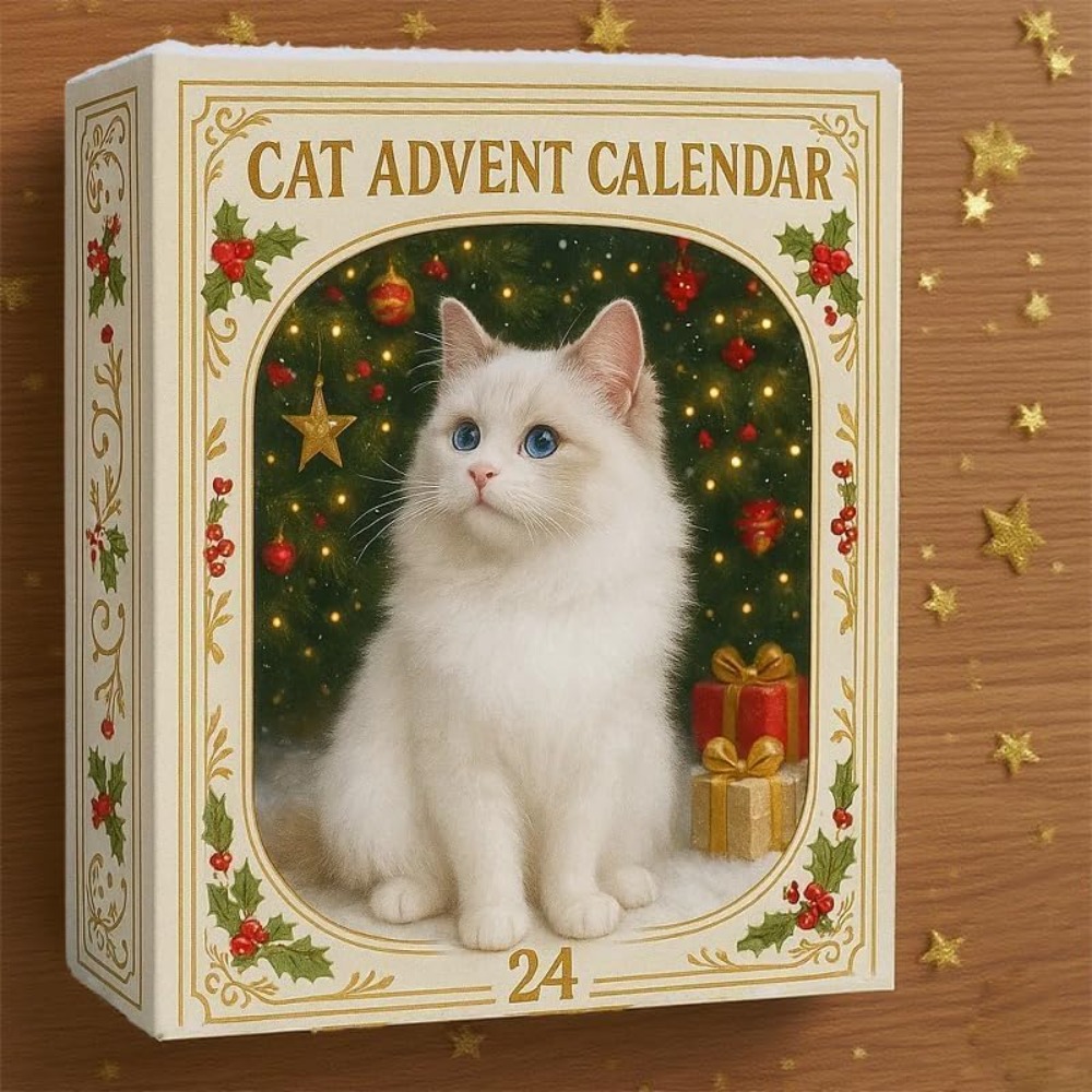 Cat Lovers Advent Calendar 2025 with 24 Breed Portraits (Siamese ...