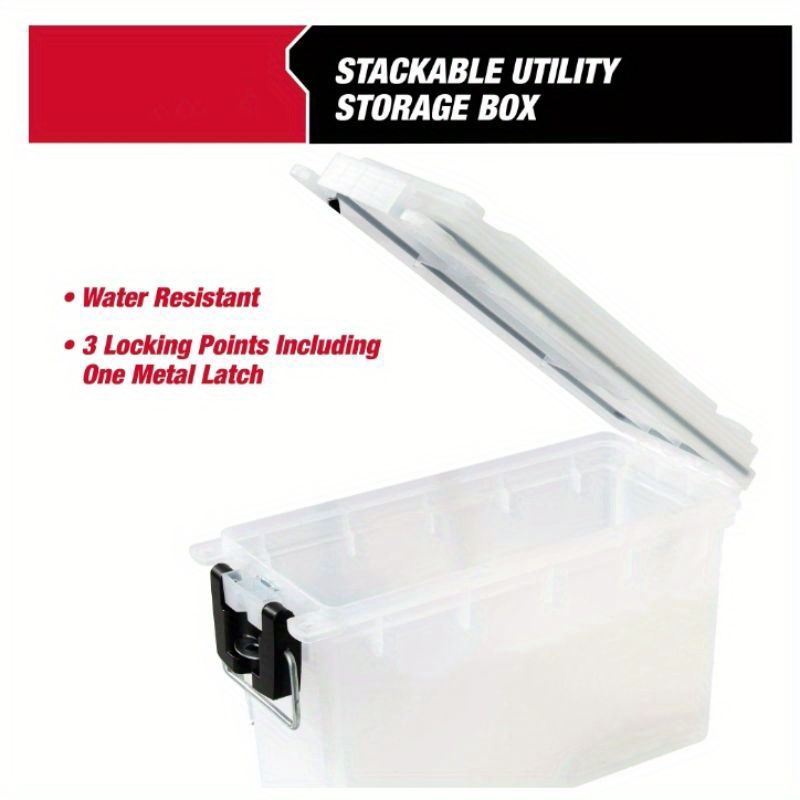 Water resistant Plastic Utility Box Stackable Design Triple - Temu