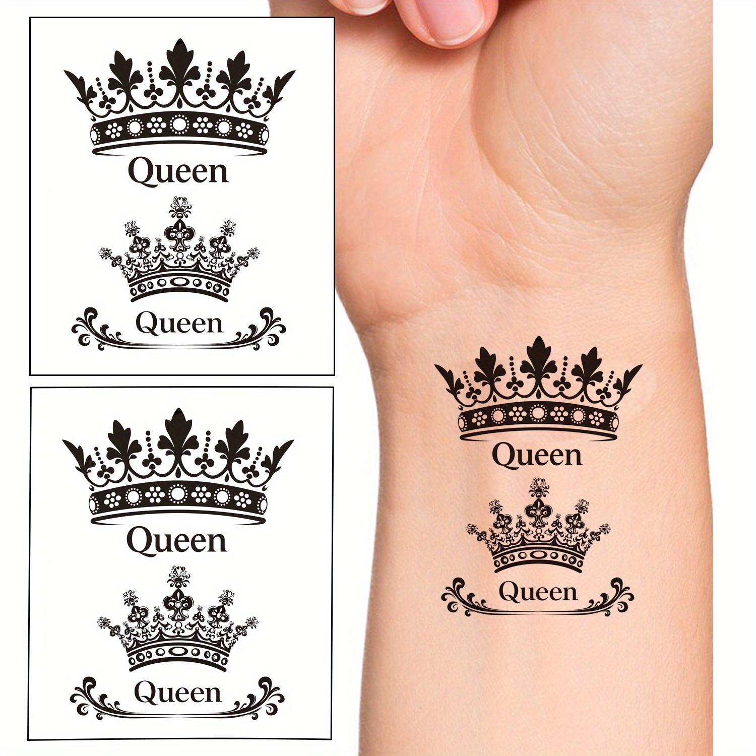 Queen Crown Tattoo Design