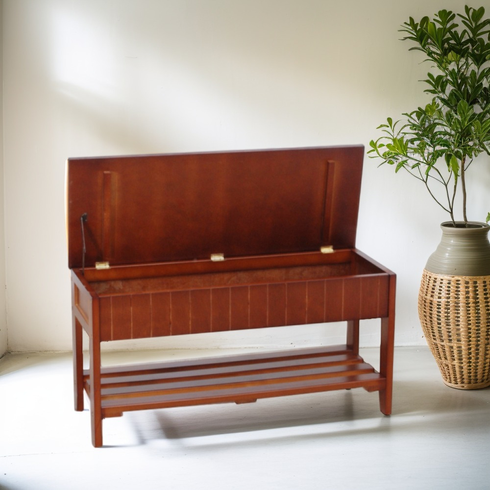 Lappuil Solid Wood Shoe Bench Storage Cherry Sturdy - Temu
