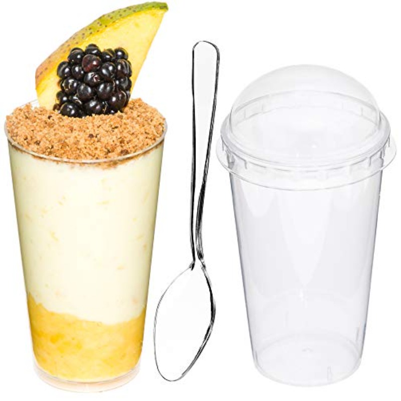 dessert shooter cups with lids sold on Temu United States