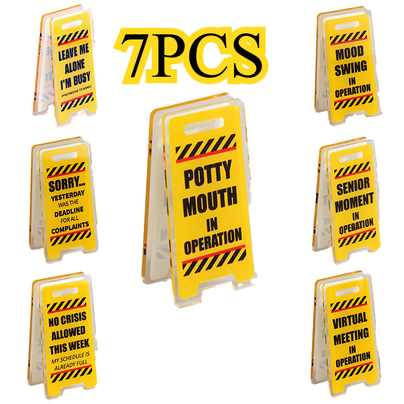 Desk Signs For Office Caution. Overstimulated· STL File For 3D Printing ...
