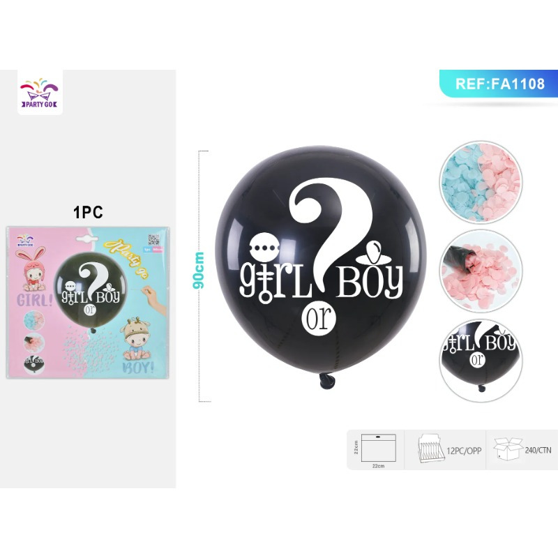 Gender Reveal Party Balloon Set Confetti Latex Balloons - Temu