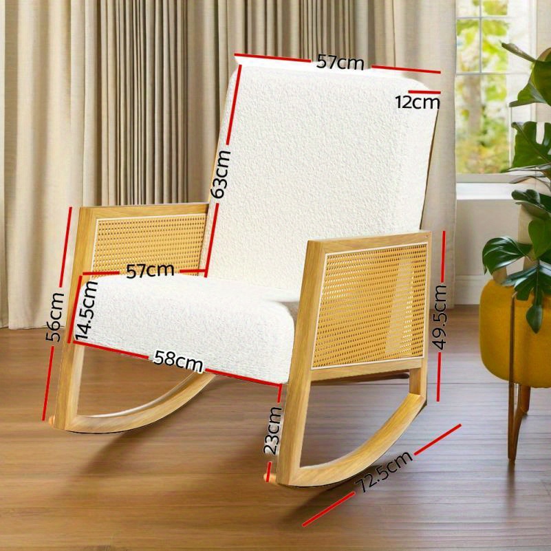 Chair Recliner Upholstered Rocking Chair Vintage French Tubular Rocking ...