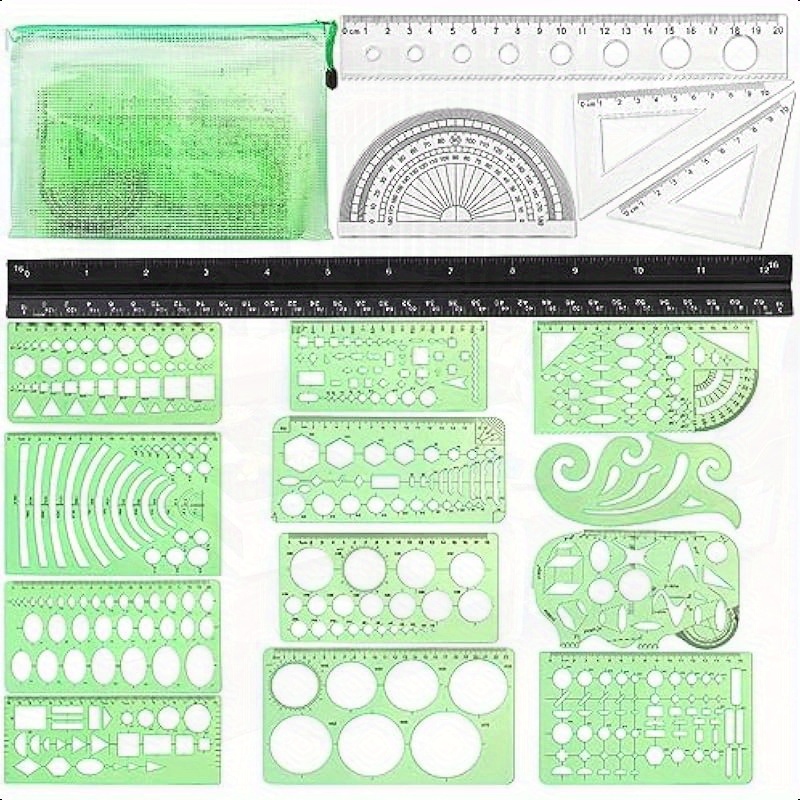 Circle Template For Drawing 4-Piece Plastic Circle Template Set ...
