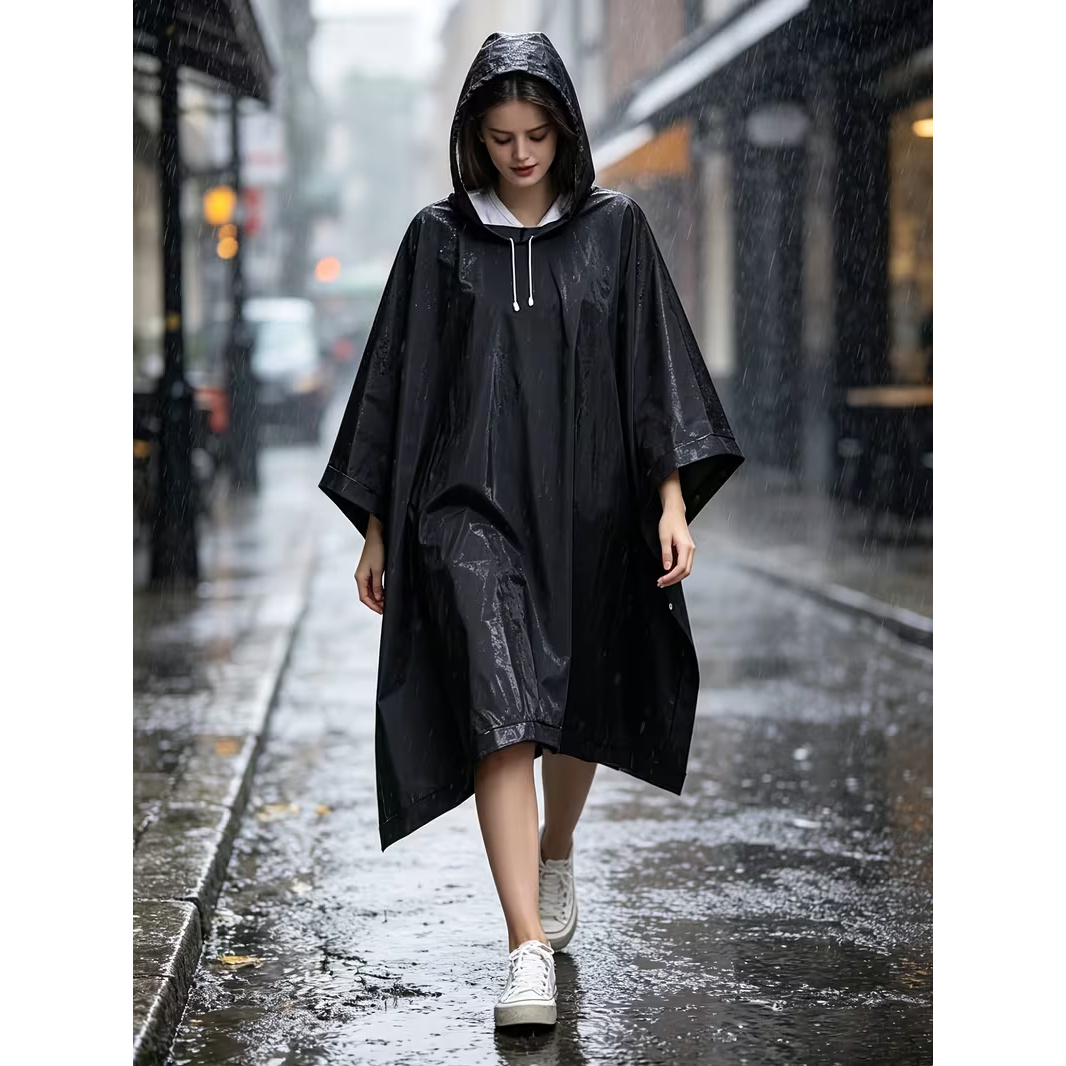 disposable rain poncho sold on Temu United States