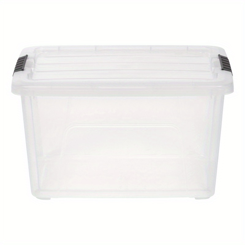 32 qt. plastic storage bins lids clear latching stackable - Temu