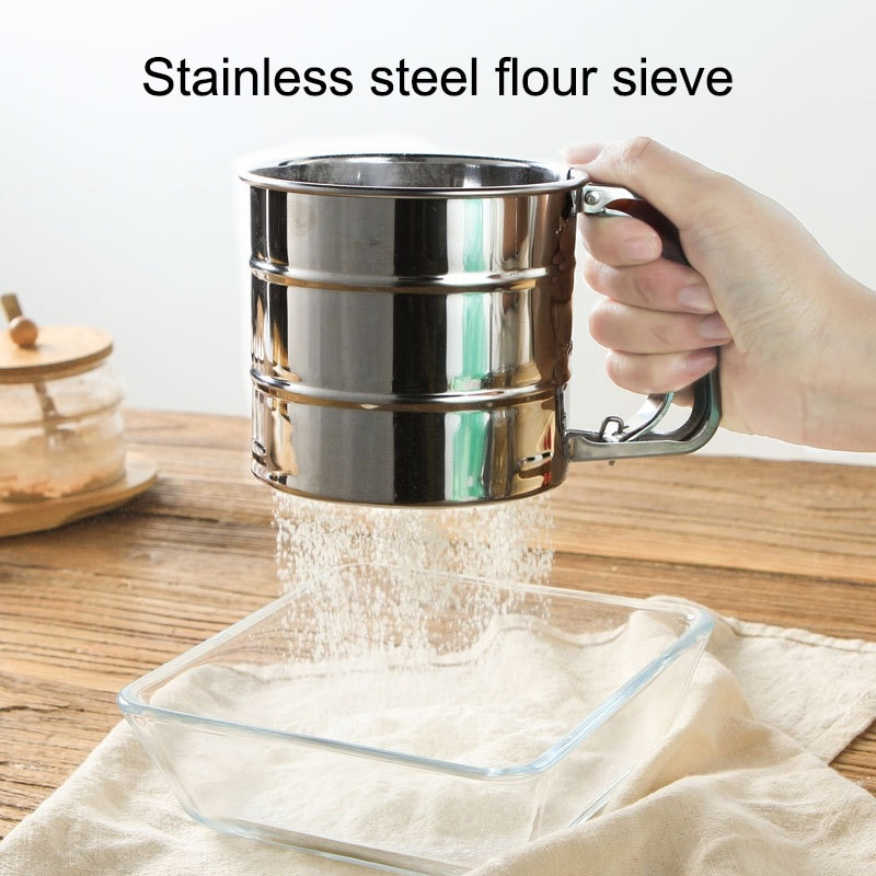 Icing Sugar Shaker TERGAYEE Flour Sifter,Plastic Press Flour Sifters ...