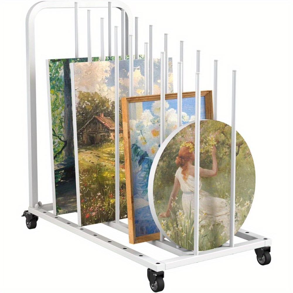 Studio Display Adjustable Art Drying Rack With Wheels - Metal Canvas ...