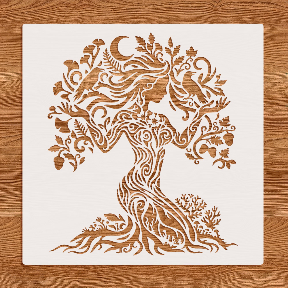 african woman stencil - Bahrain