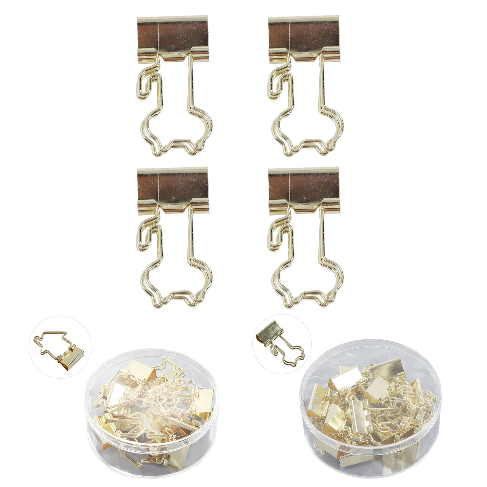 Gold tone Metal Paper Clips Dovetail Tail Office - Temu