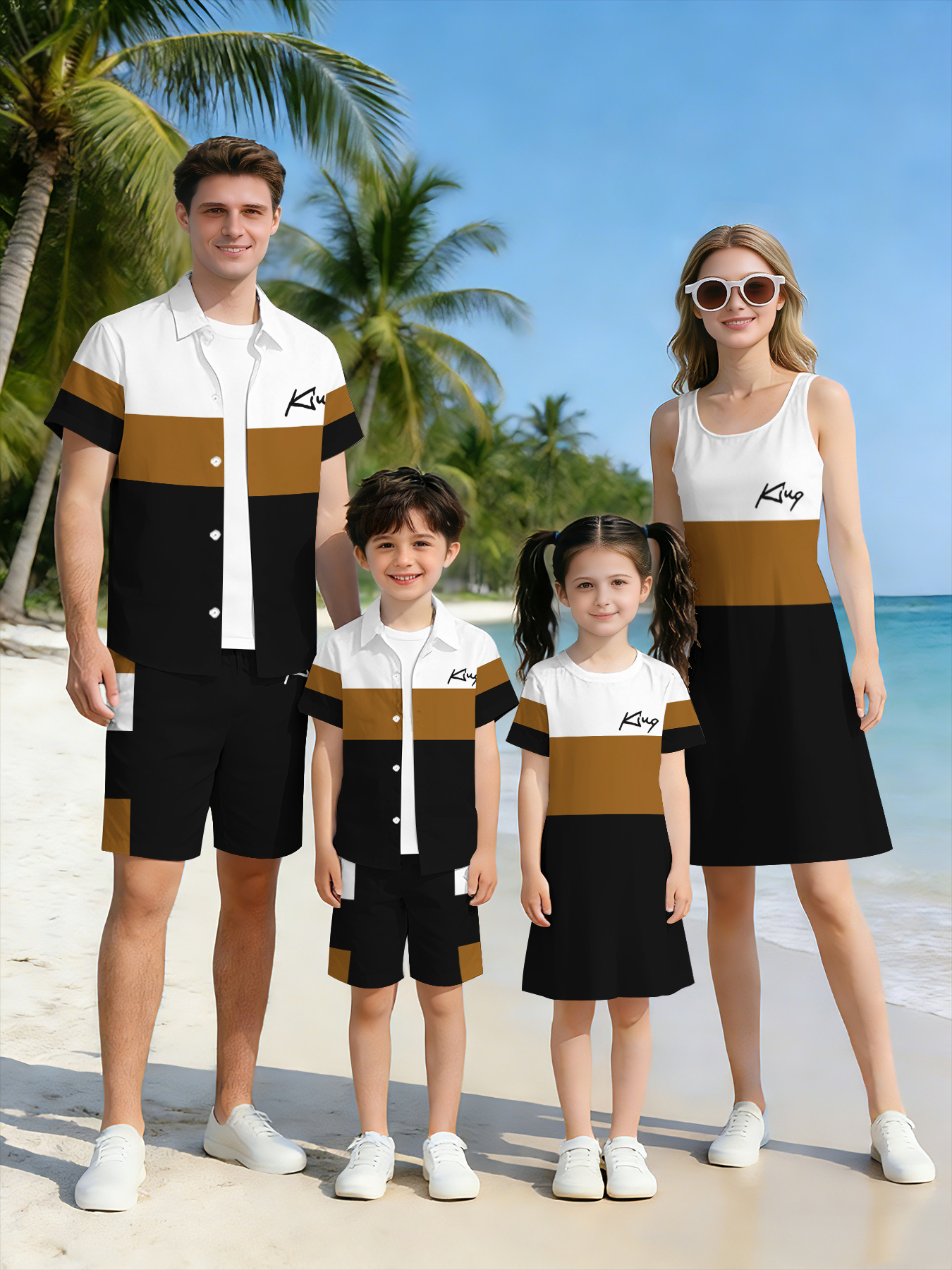 family matching outfits sold on Temu United States