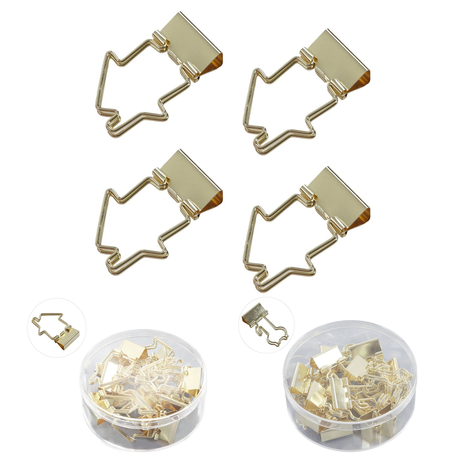 Gold tone Metal Paper Clips Dovetail Tail Office - Temu