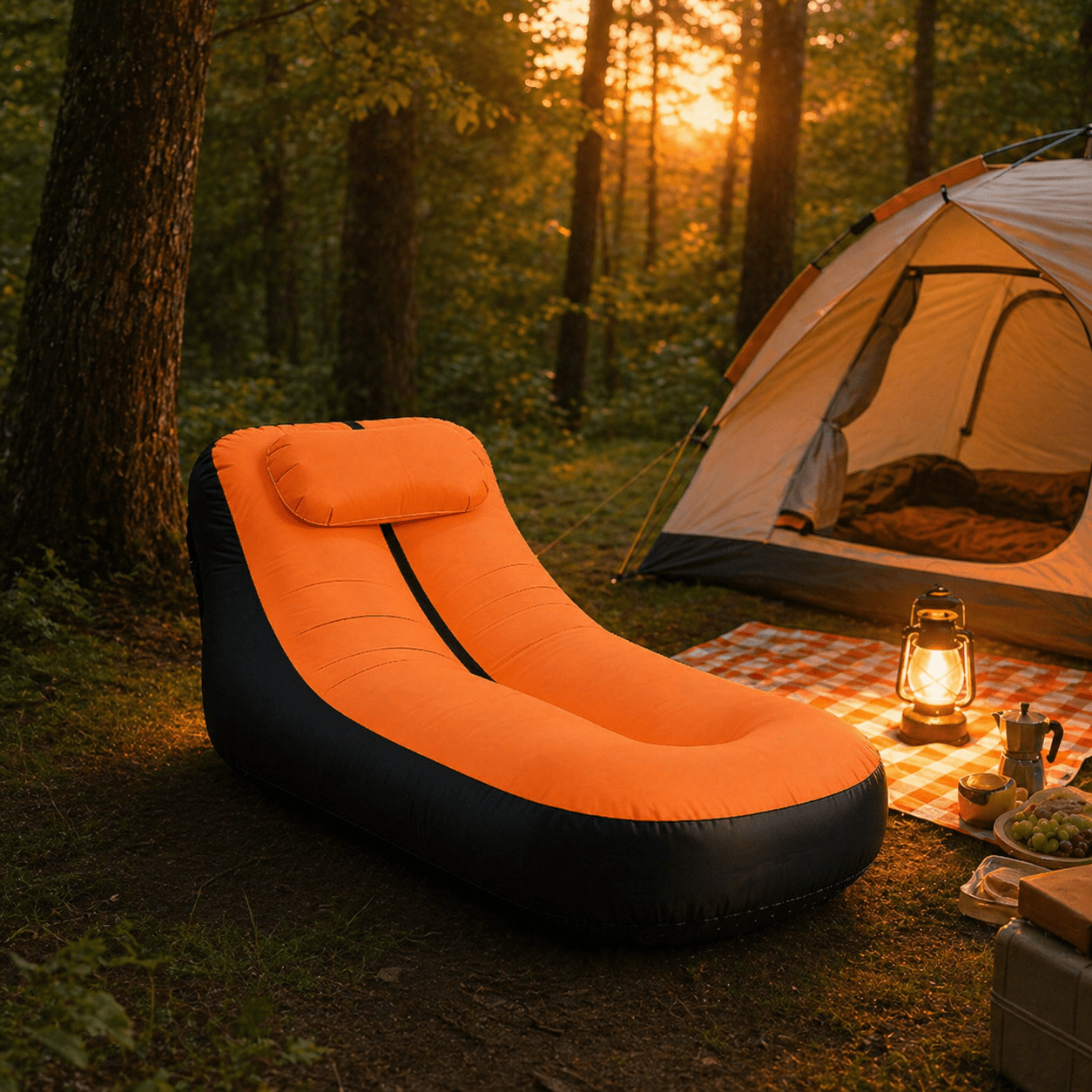 inflatable lounger sold on Temu United States