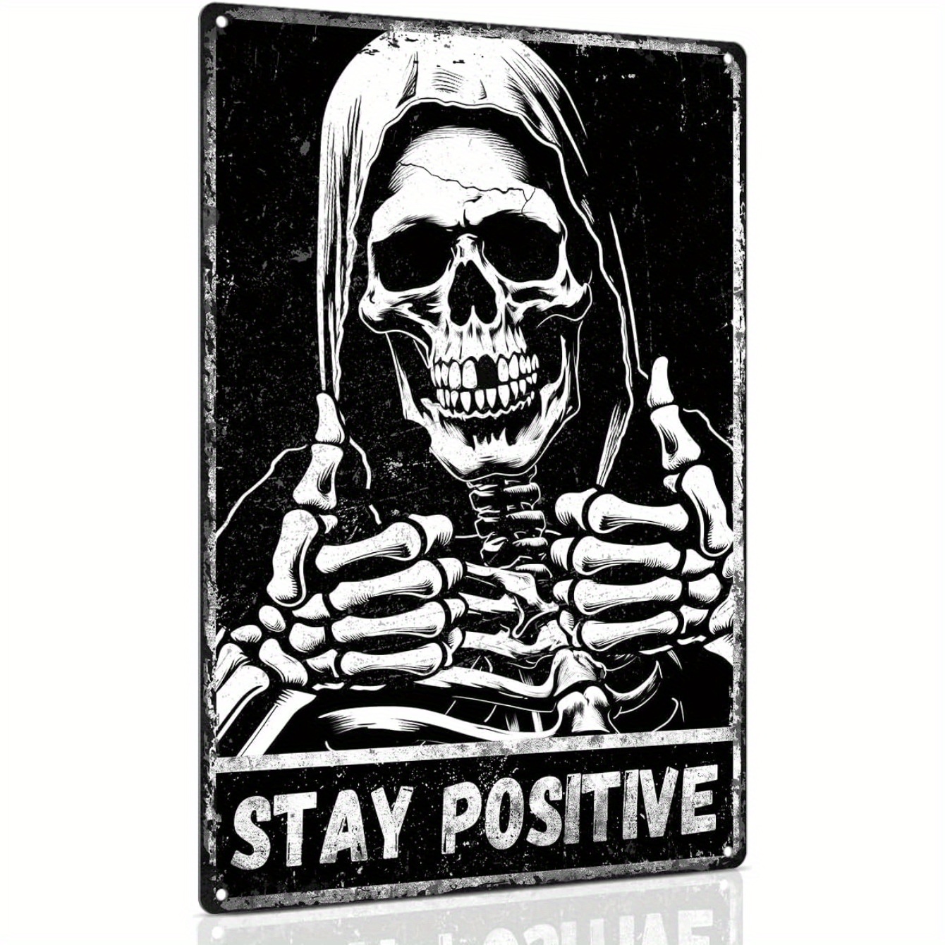 Skeleton Metal Sign Gothic Halloween Decor - Temu