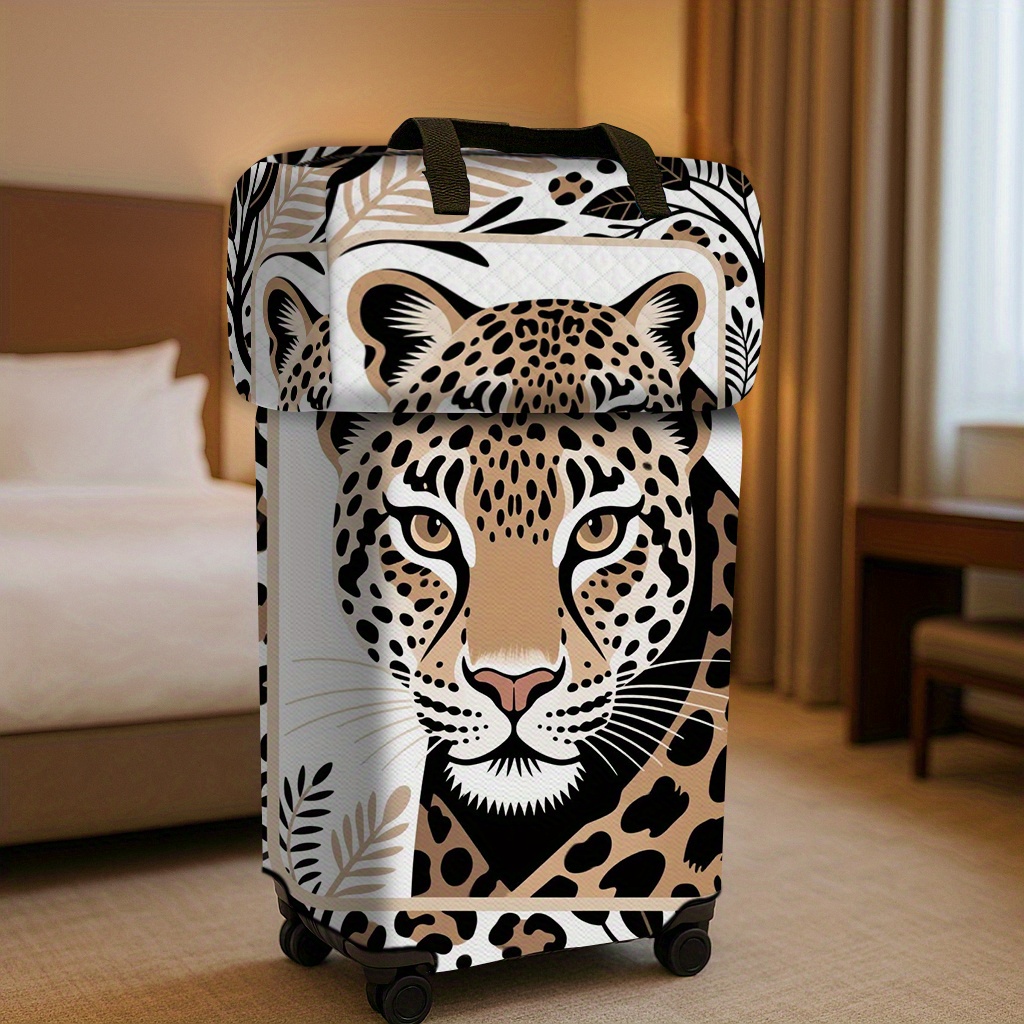 2pcs Set Luggage Set, Leopard Print Jungle Style, for Safe and Stylish ...