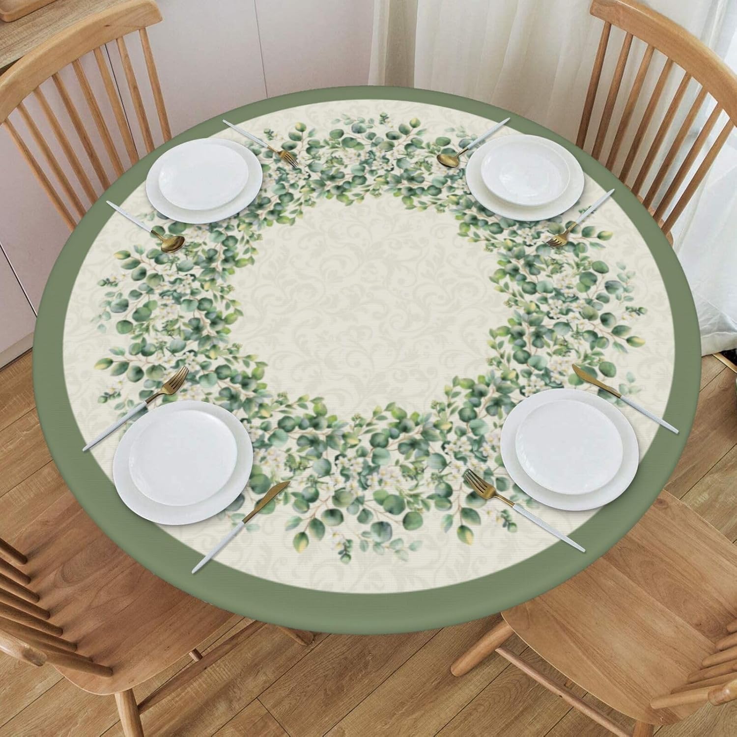 fitted tablecloth round sold on Temu United States