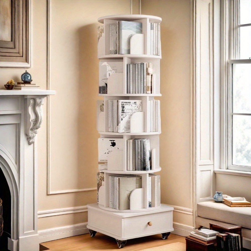6 tier rotating bookshelf sold on Temu United States