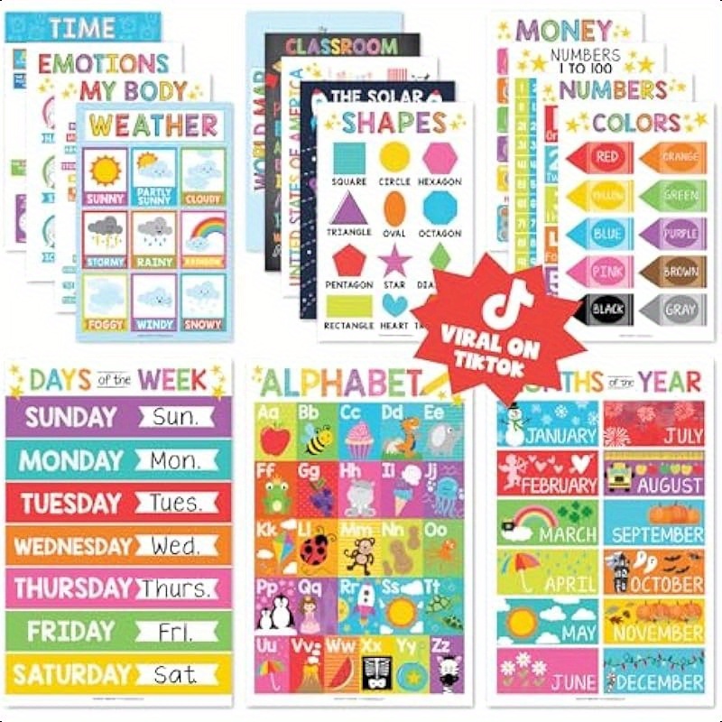 school charts for classroom sold on Temu United States