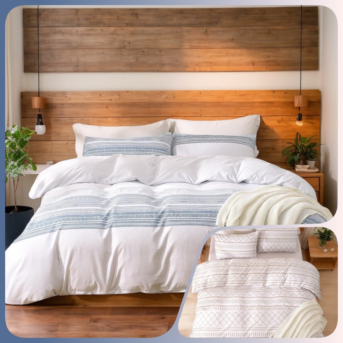 bohemian bedding sold on Temu Australia
