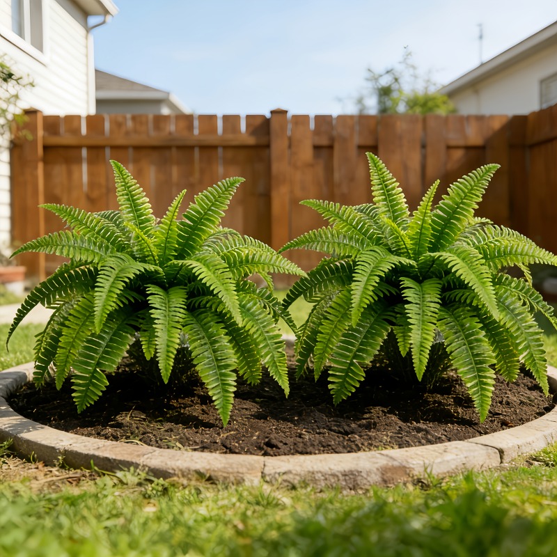 realistic artificial ferns sold on Temu United States