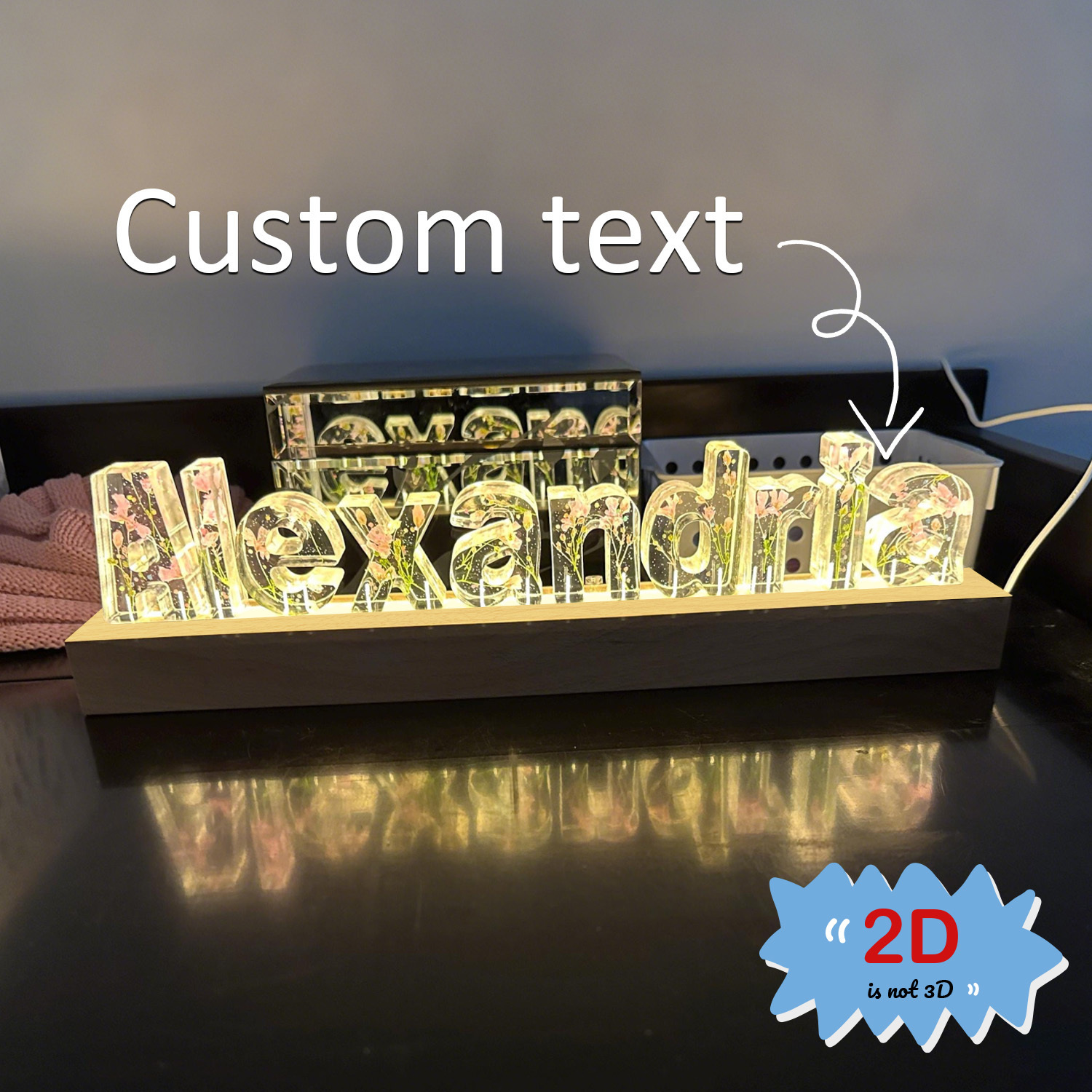 custom name light sold on Temu United States