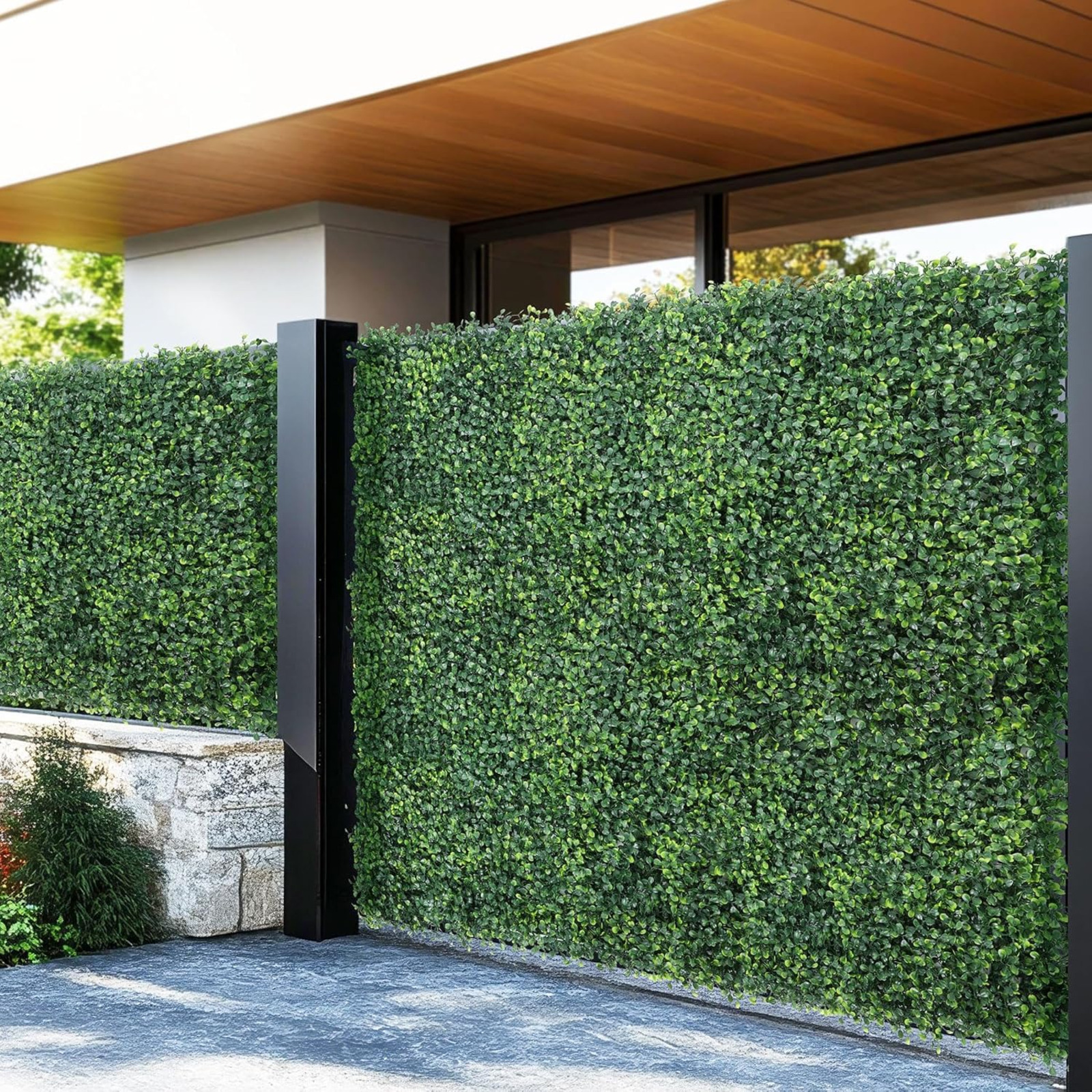 artificial boxwood panels sold on Temu United States