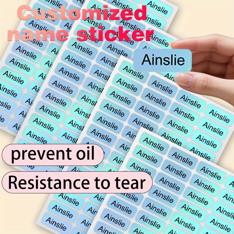 name stickers sold on Temu United States